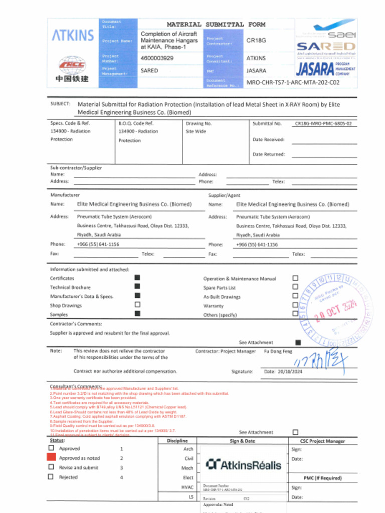MRO-CHR-TS7-1-ARC-MTA-202 | PDF | Materials | Building Materials