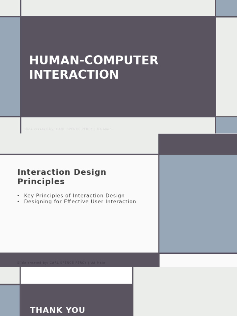 Week 09 Interaction Design Principles | PDF