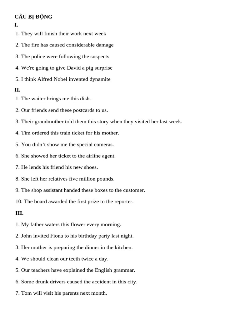 passive sentence | PDF