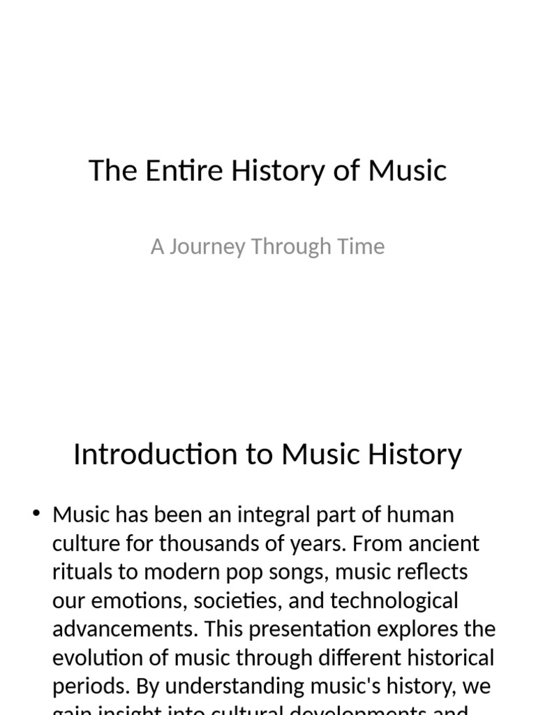 Introduction to Music History Presentation | PDF