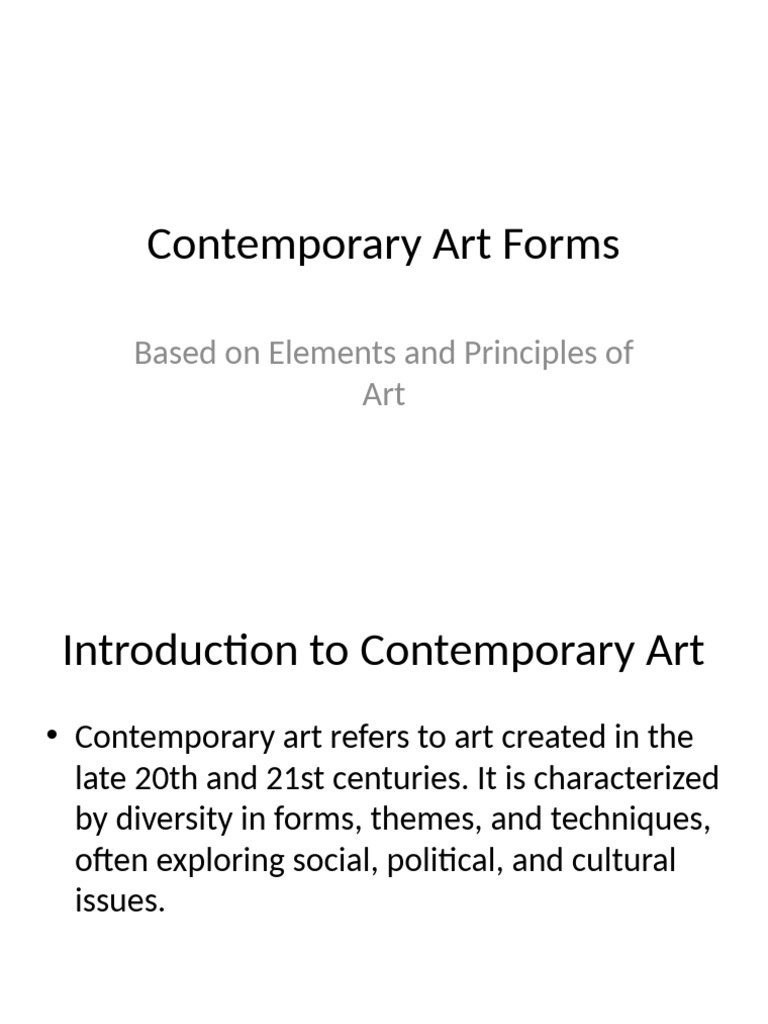 Elements & Principles of Contemporary Art | PDF