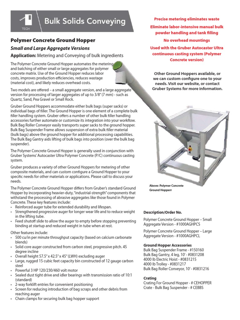 Ground Hopper (Polymer Concrete) | PDF | Forklift | Concrete