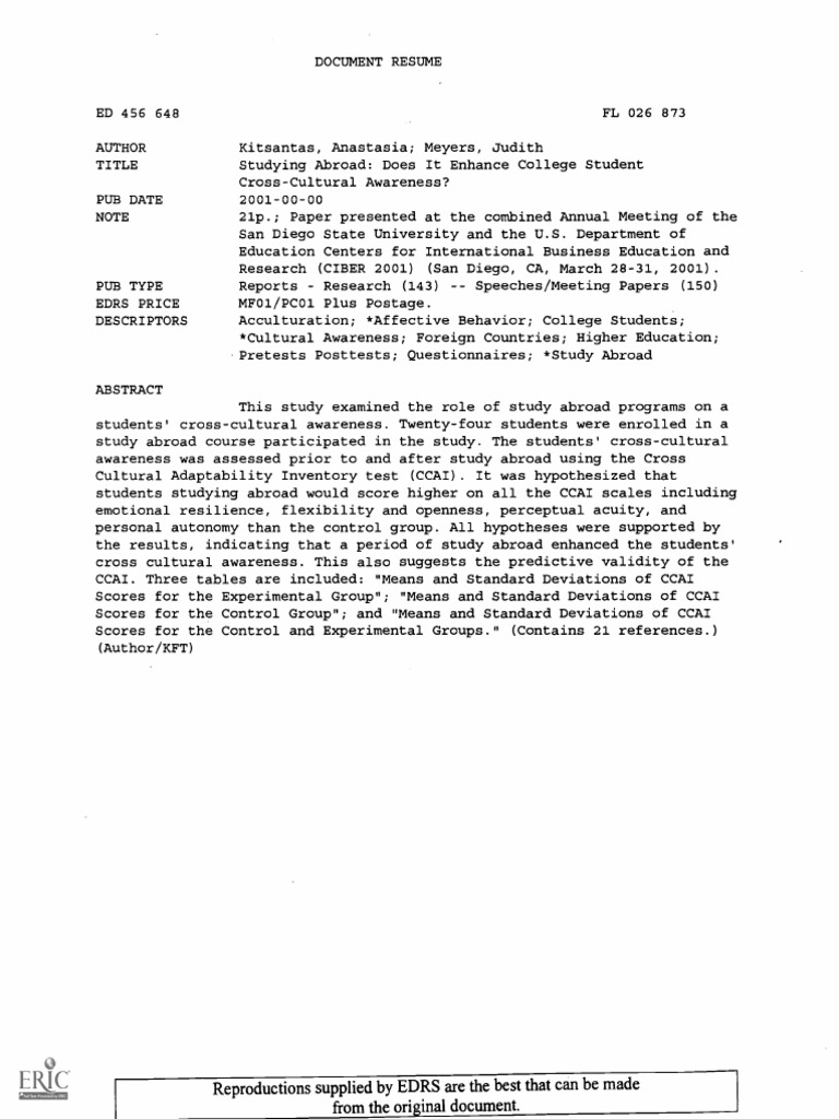 Ed 456648 | PDF | Behavioural Sciences | Psychological Concepts