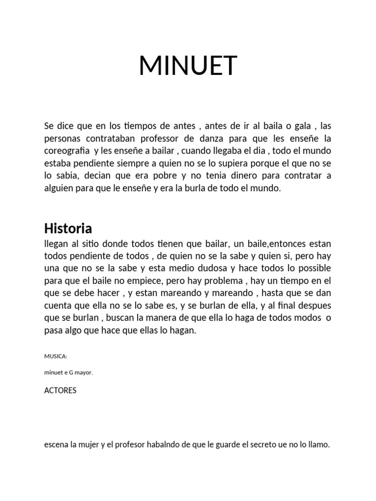 MINUET | PDF