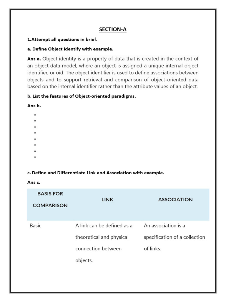 Object-Oriented Programming Concepts | PDF | Object Oriented ...