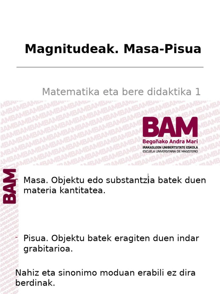 Magnitudeak Masa-Pisua | PDF