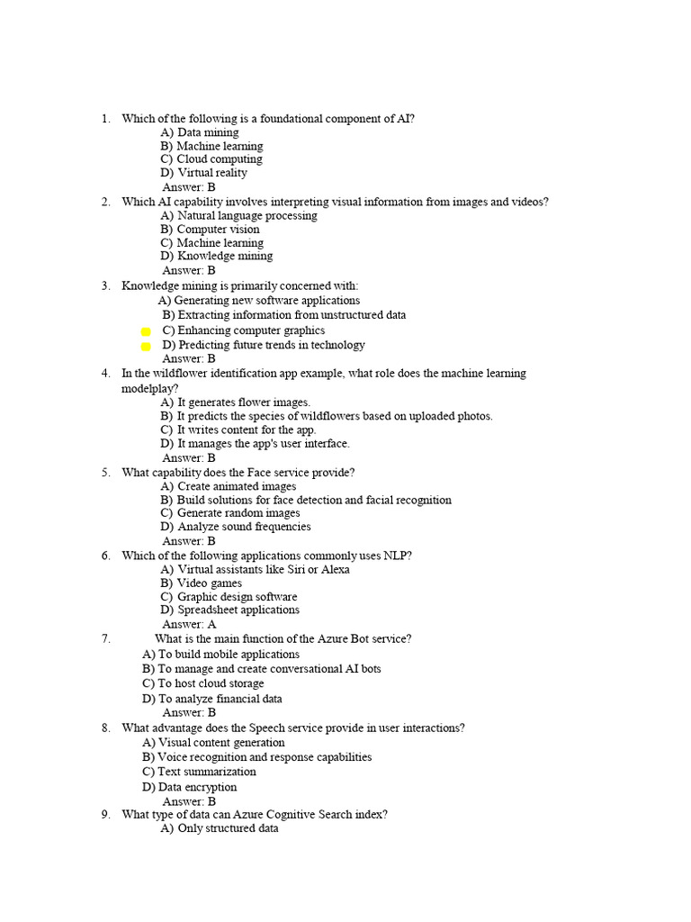 Ai Questions Bank | PDF | Artificial Intelligence | Intelligence (AI) & Semantics
