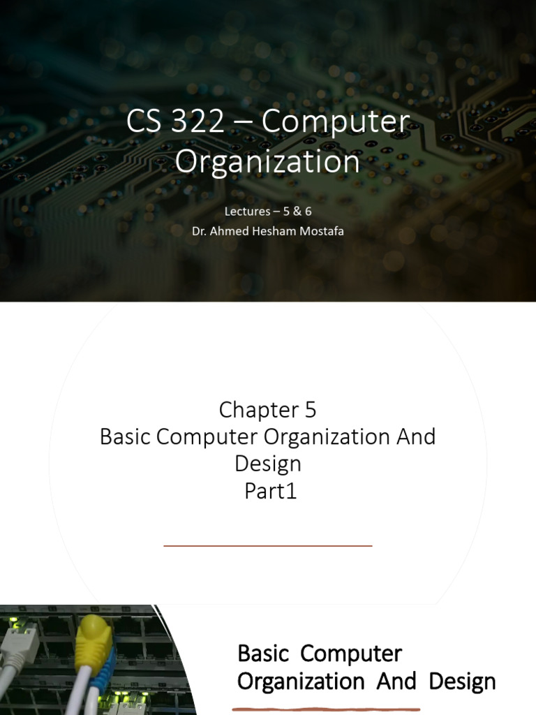 CS 322 - Computer Organization Lecture 5 & 6 | PDF | Central Processing Unit | Computer Architecture