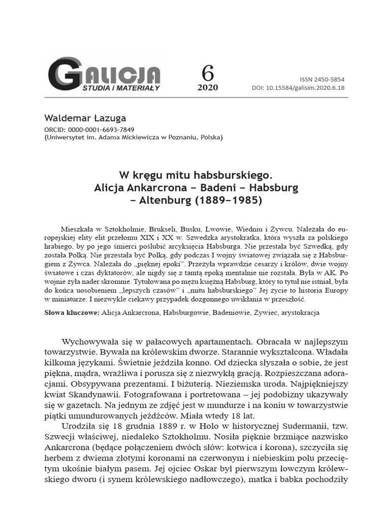 Badeni_habsburgowie | PDF