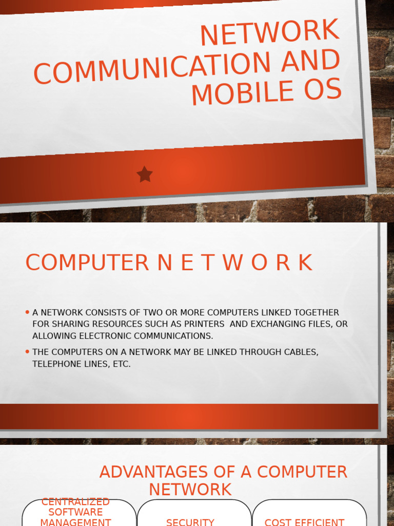 Network Communication & Mobile OS Overview | PDF | Computer Network | Network Topology