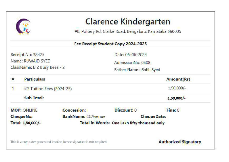 School Bill | PDF