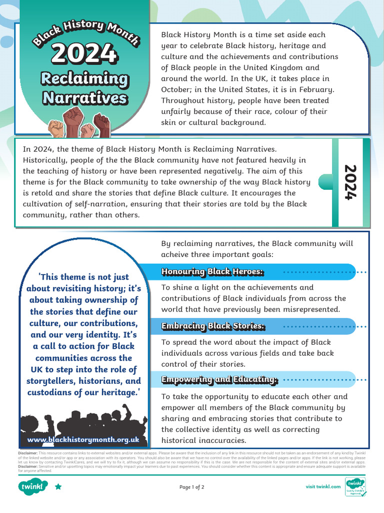 UKS2 Black History Month Differentiated Reading Comprehension Activity ...