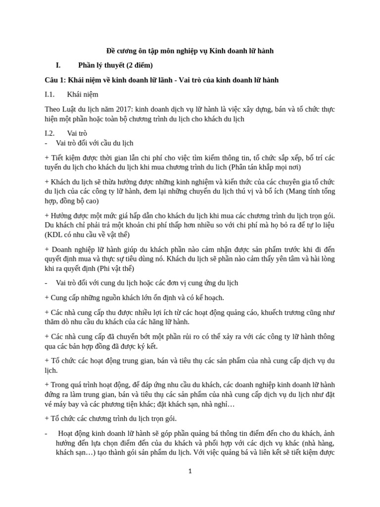 Quản trị KDLH | PDF