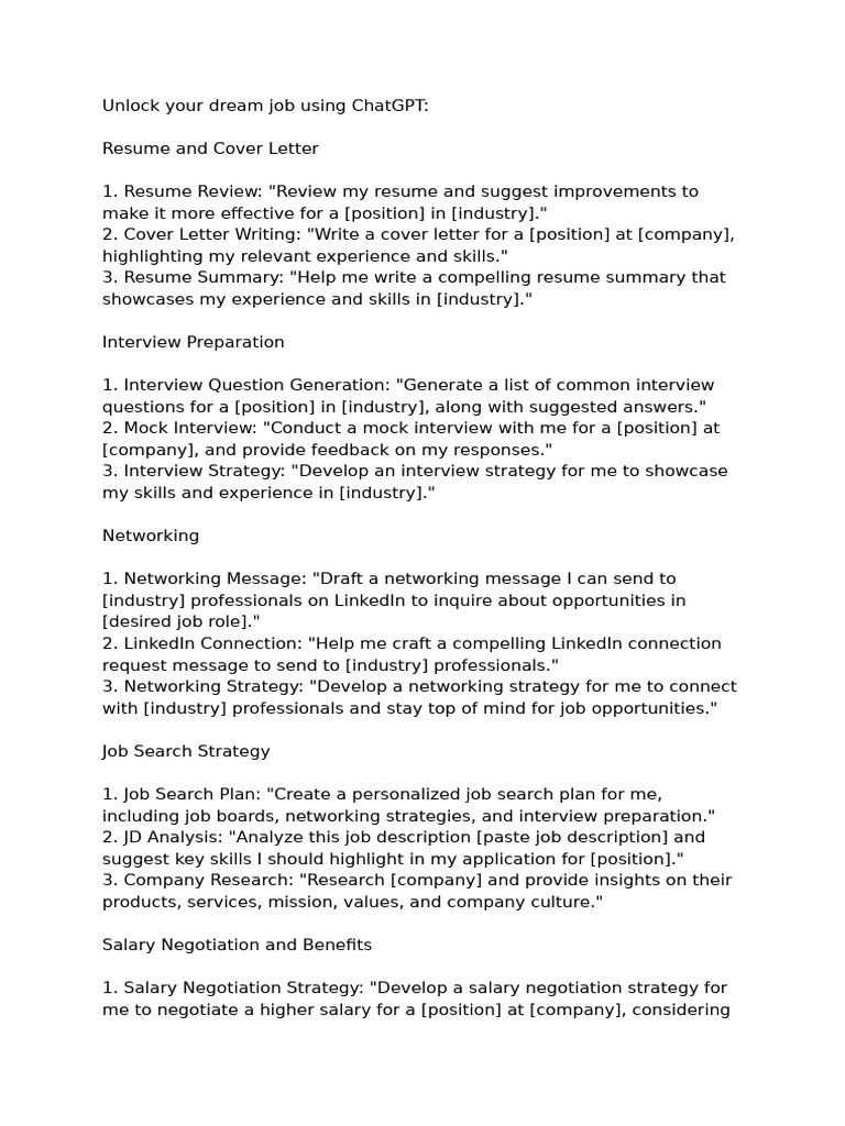 Interview Crack and Prep Using Chat GPT | PDF | Recruitment | Résumé