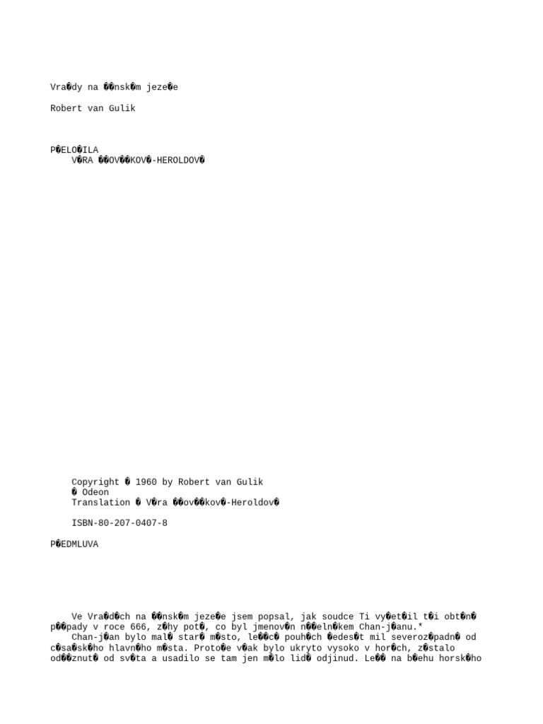 gulikVraždy na čínském jezeře | PDF