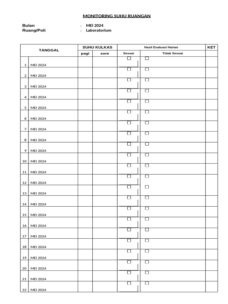 Monitoring Suhu Ruangan Ok | PDF