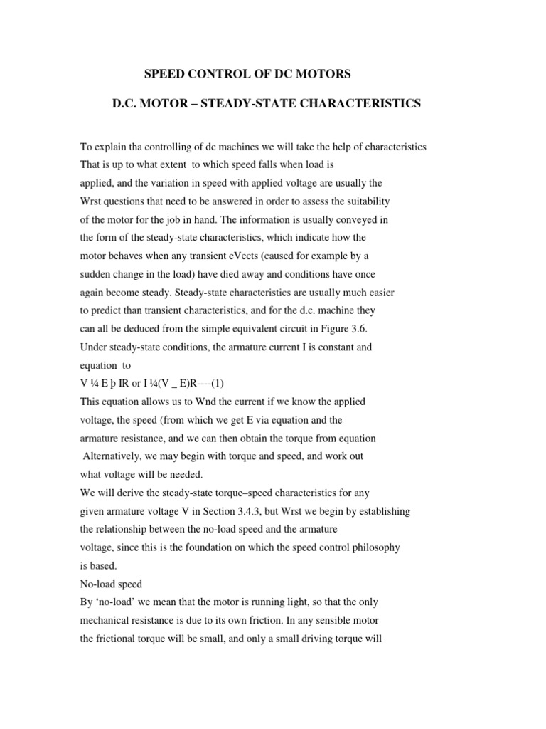 EE05464Notes-5 | PDF | Electric Motor | Steady State