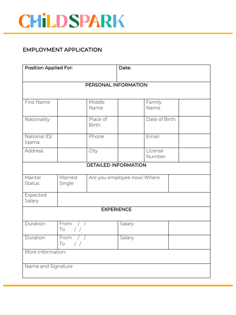 Employement Application | PDF