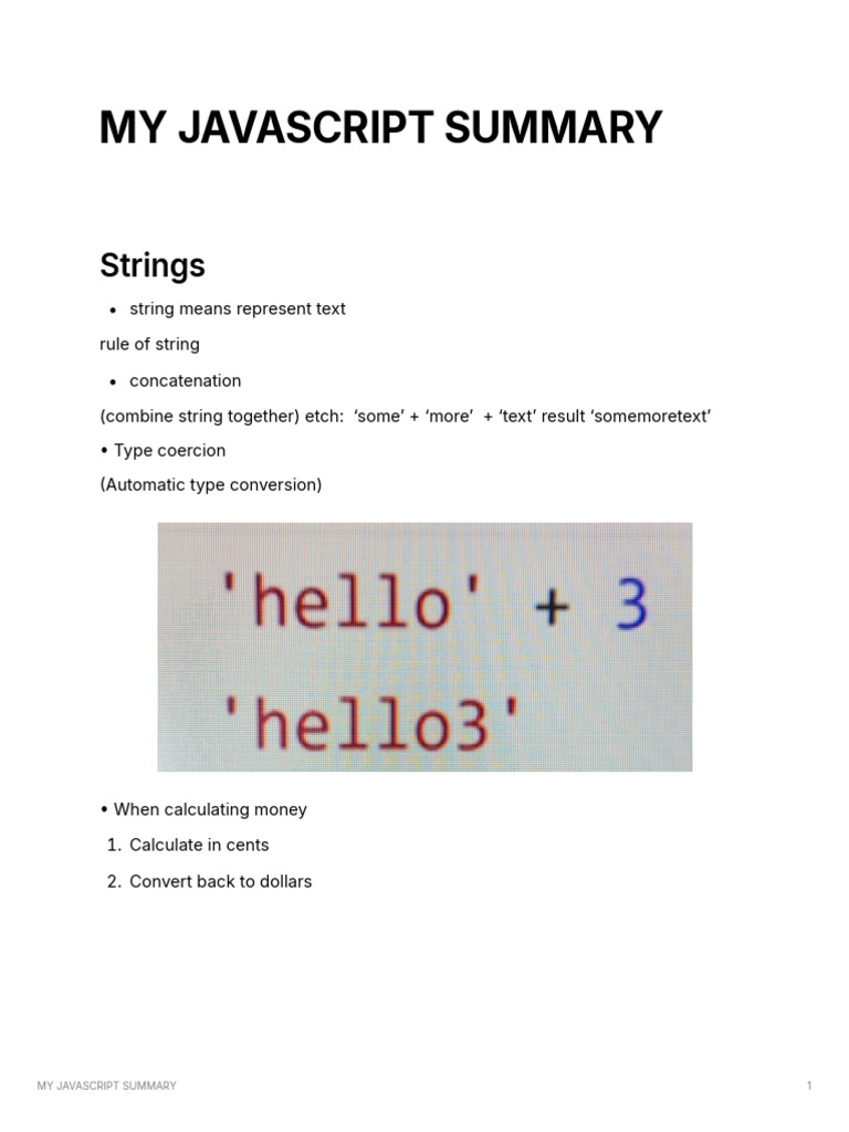 MY_JAVASCRIPT_SUMMARY | PDF | Java Script | Software Development MY_JAVASCRIPT_SUMMARY | PDF | Java Script | Software Development