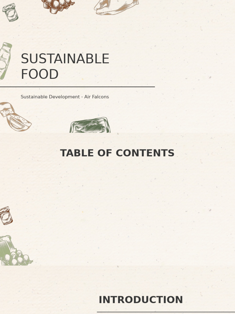 Sustainable Food | PDF