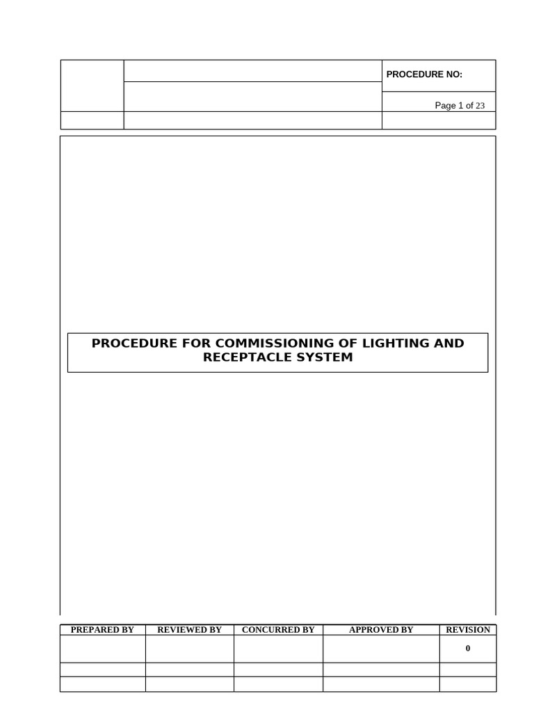 Lighting and Receptacle System Commissioning | PDF | Fuse (Electrical ...