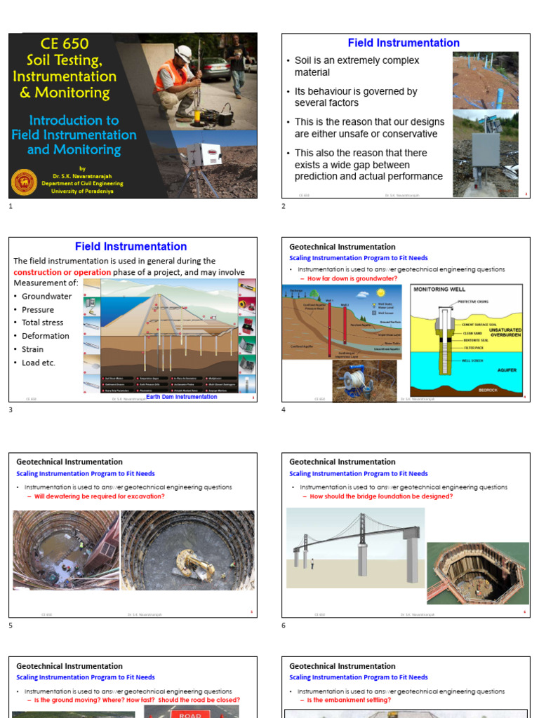 CE 650 - Introduction To Field Instrumentation - SKN | PDF ...