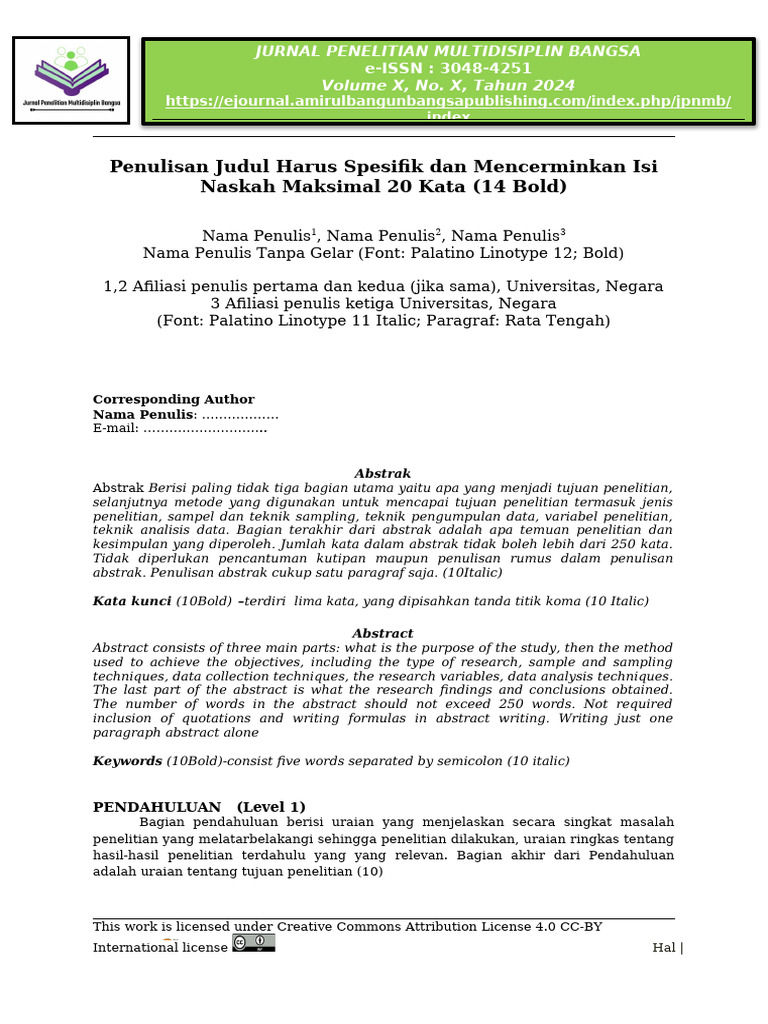 Jurnal Penelitian Multidisiplin 2024 | PDF