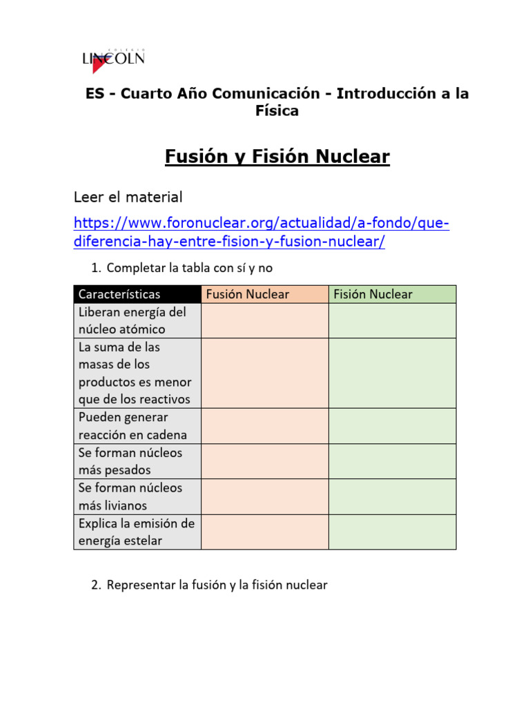 Fusión y Fisión Nuclear: Conceptos Clave | PDF