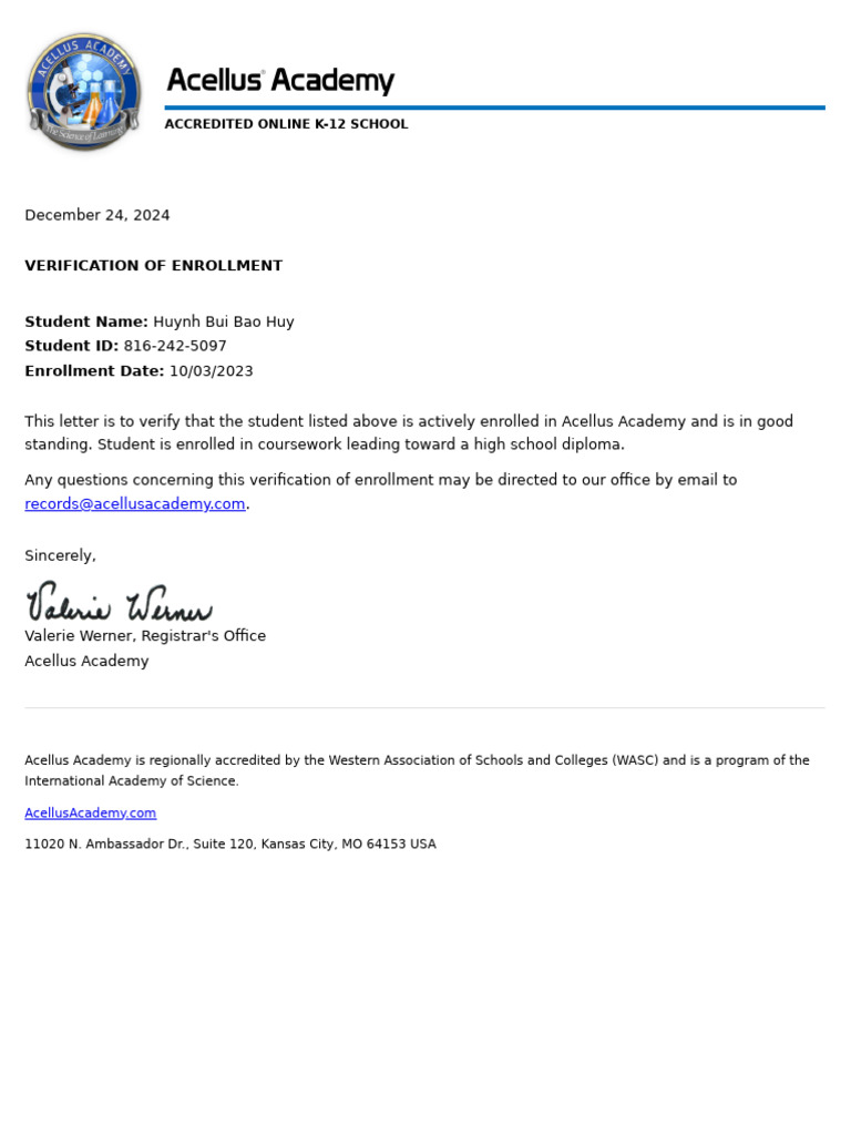 AcellusAcademy VOE 8162425097 | PDF