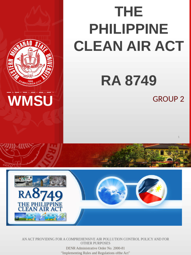 Philippine Clean Air Act Overview | PDF | Clean Air Act (United States ...