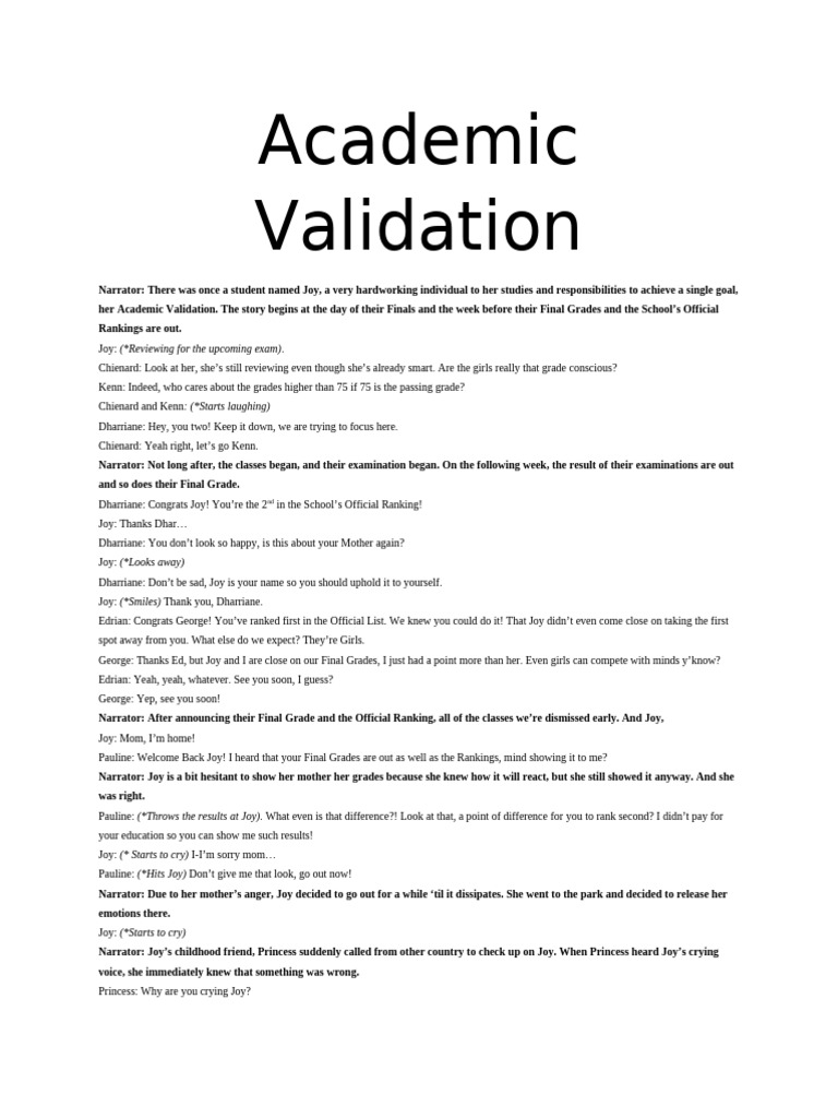 Academic Validation | PDF