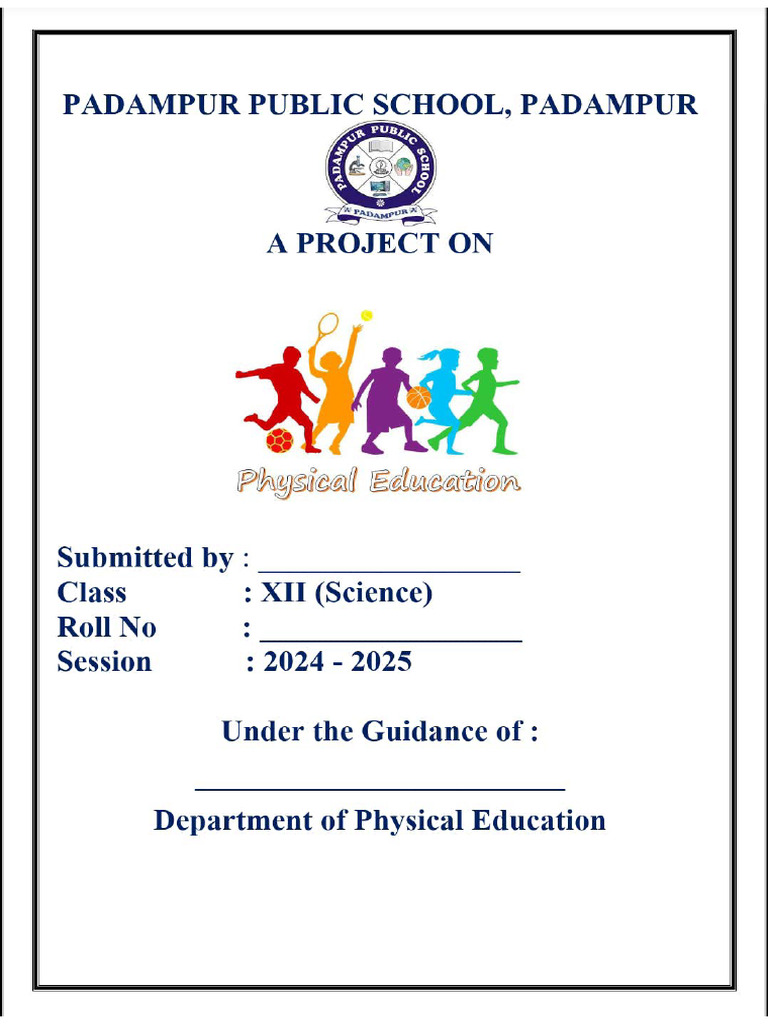 Physical Education Front Page | PDF