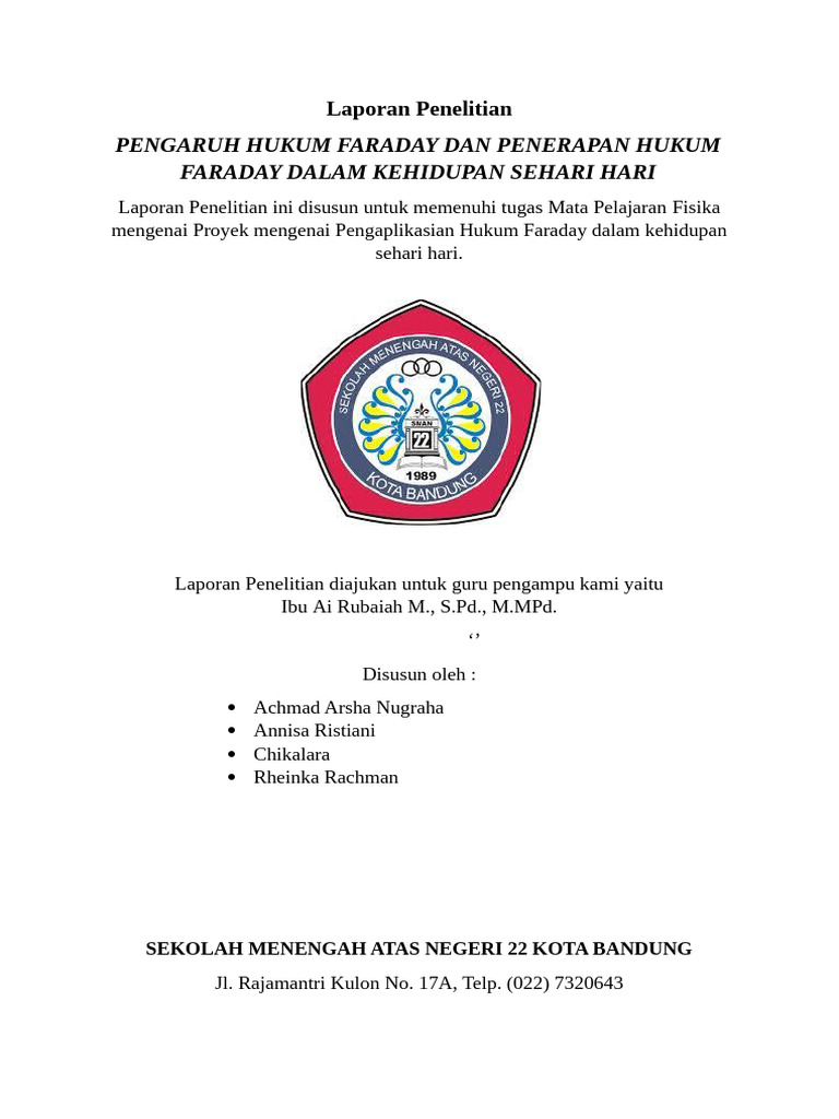 Laporan Hasil Proyek Fisika | PDF