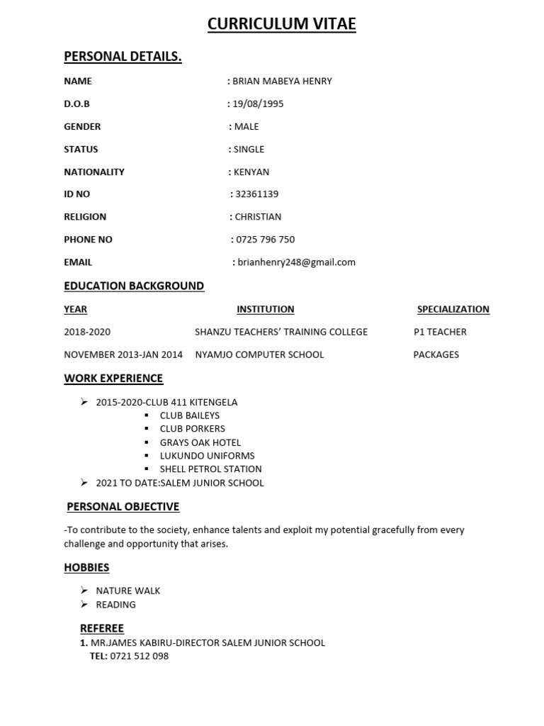 CURRICULUM VITAE-YOB | PDF