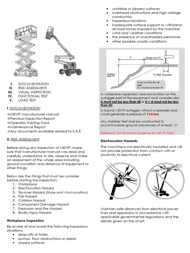 Mobile Elevating Work Platform 1722961273 | PDF | Switch | Force