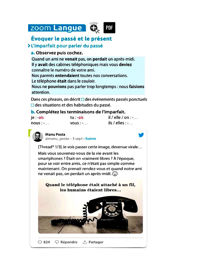 L'imparfait Et Le Passé Composé | PDF
