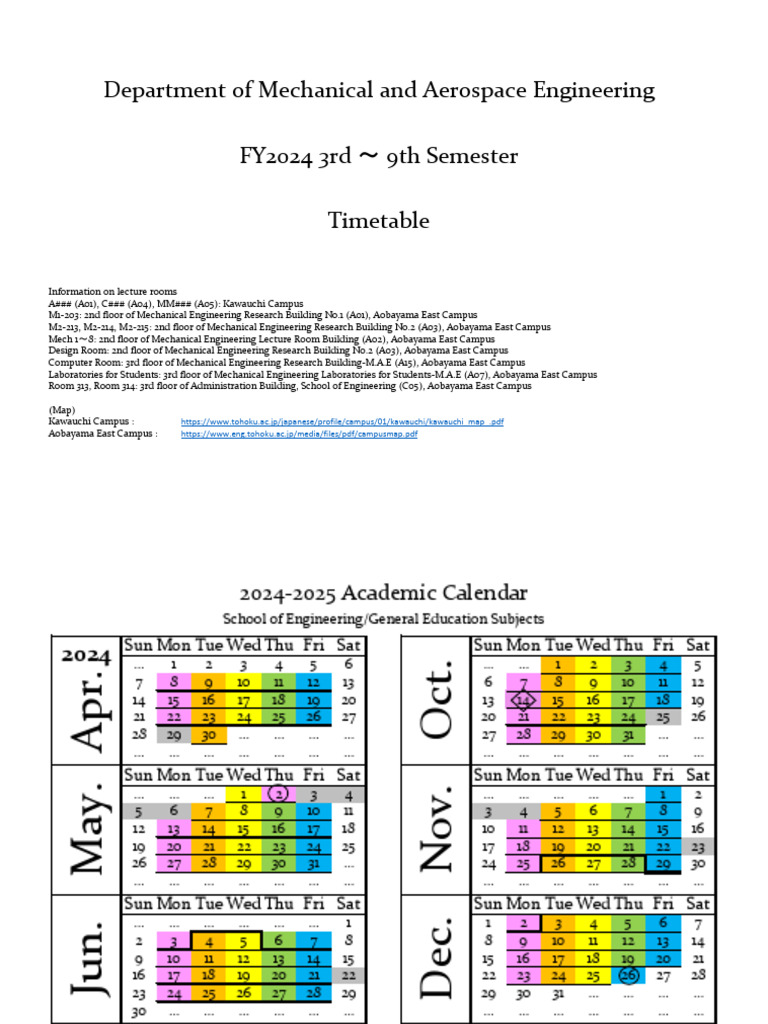 2024 Timetable (3seme 9seme) IMAC-U) | PDF | Academic Term