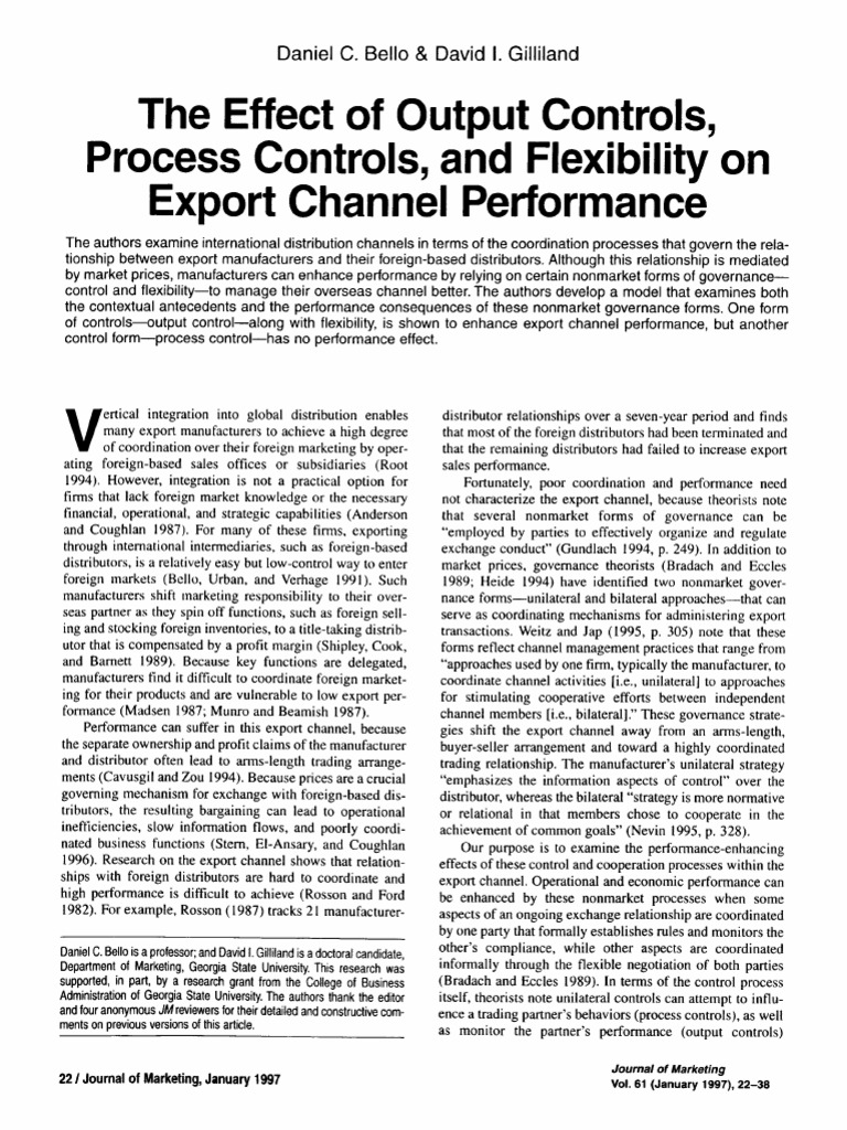 The Effect of Output Controls, Process Controls, and Flexibility On ...
