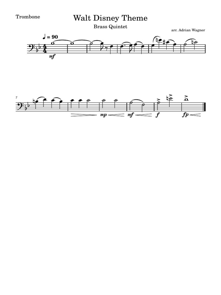 Disney Theme for Brass Quintet | PDF