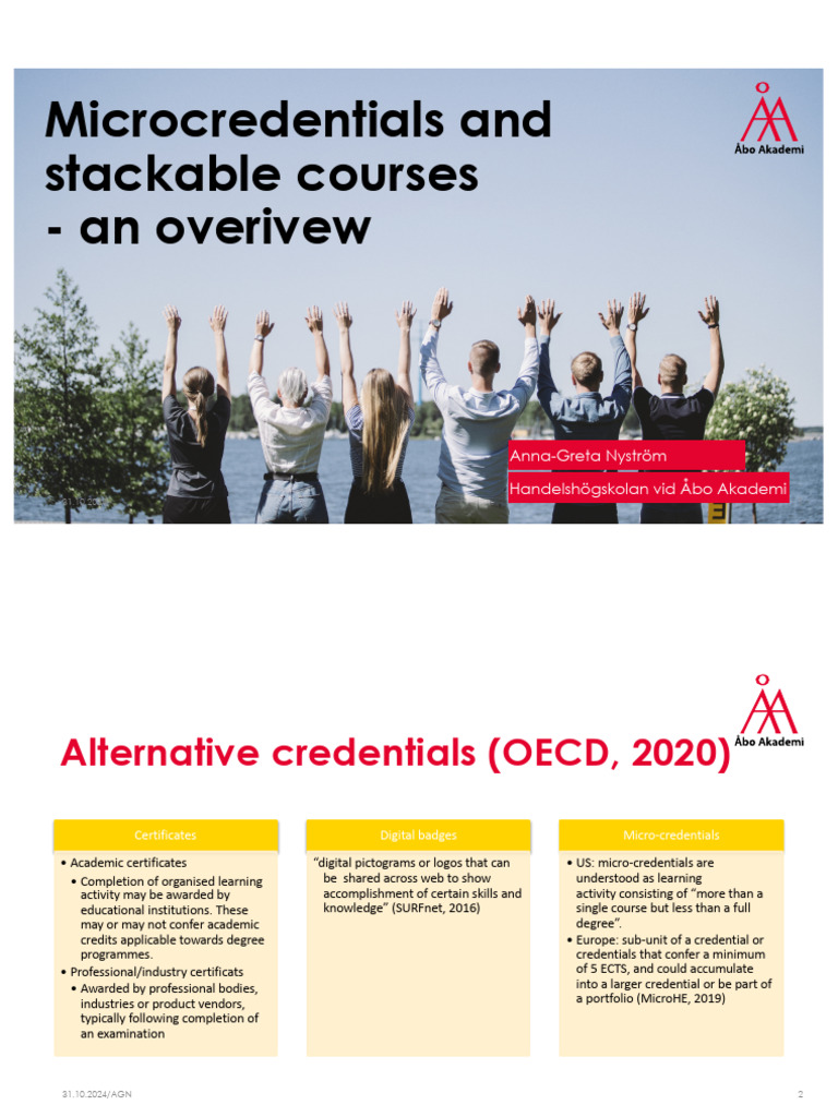 Gretas Microcredentials Slides CCMM 2024 | PDF | Lecture | Learning