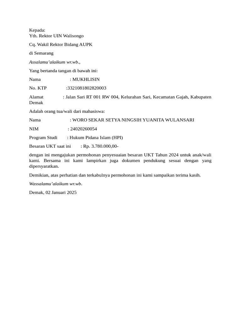 Surat Pernyataan Aju Banding | PDF