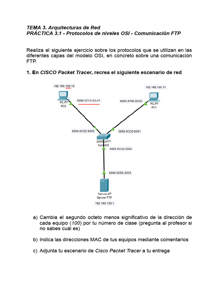Comunicación FTP en el Modelo OSI | PDF