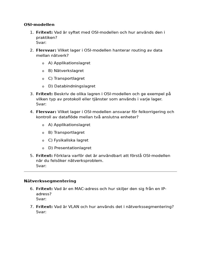 OSI-modellen Fritext:: o o o o | PDF
