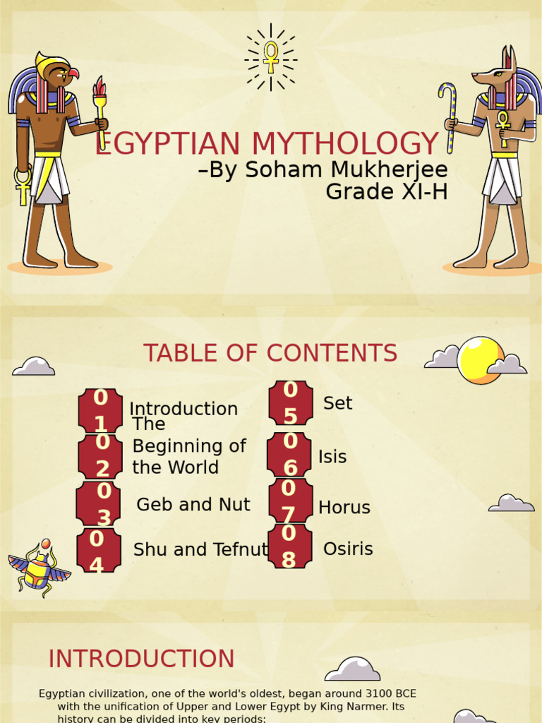 Egyptian Mythology PPT Soham Mukherjee AIL English | PDF | Osiris | Horus