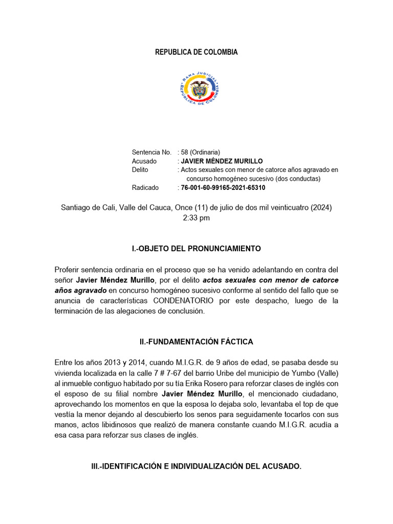 058-76-001-60-99165-2021-65310 SO Actos sexuales m_240712_213630 | PDF | Castigos | Sentencia (ley)