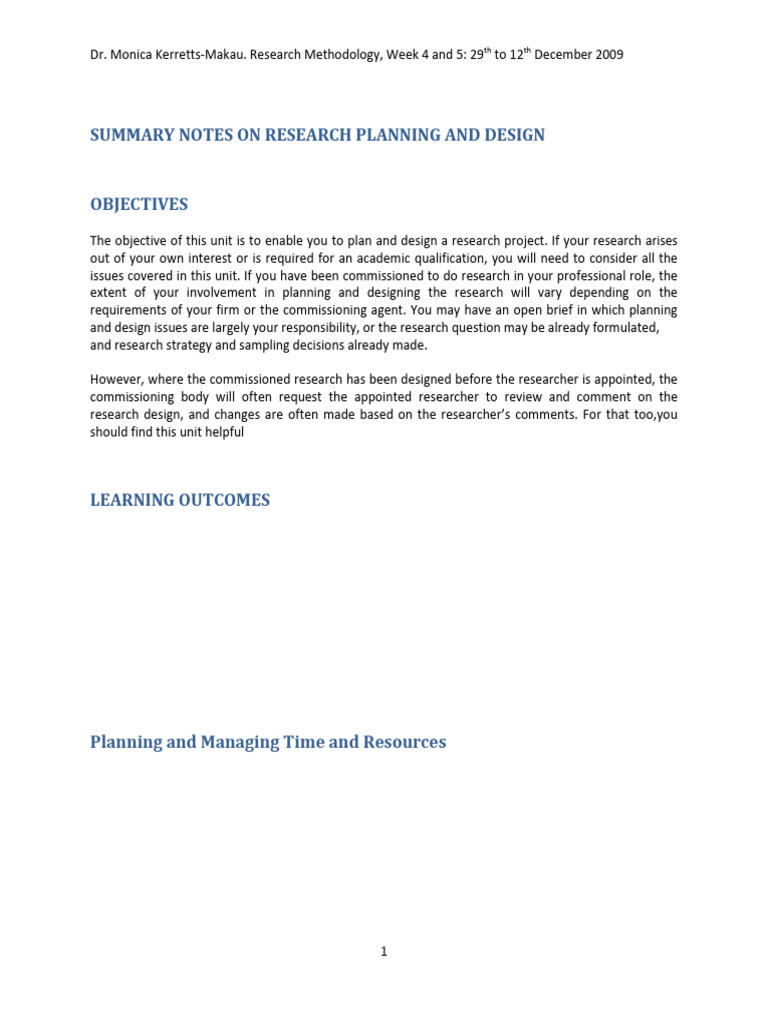 Research Planning and Design Guide | PDF | Experiment | Ethnography