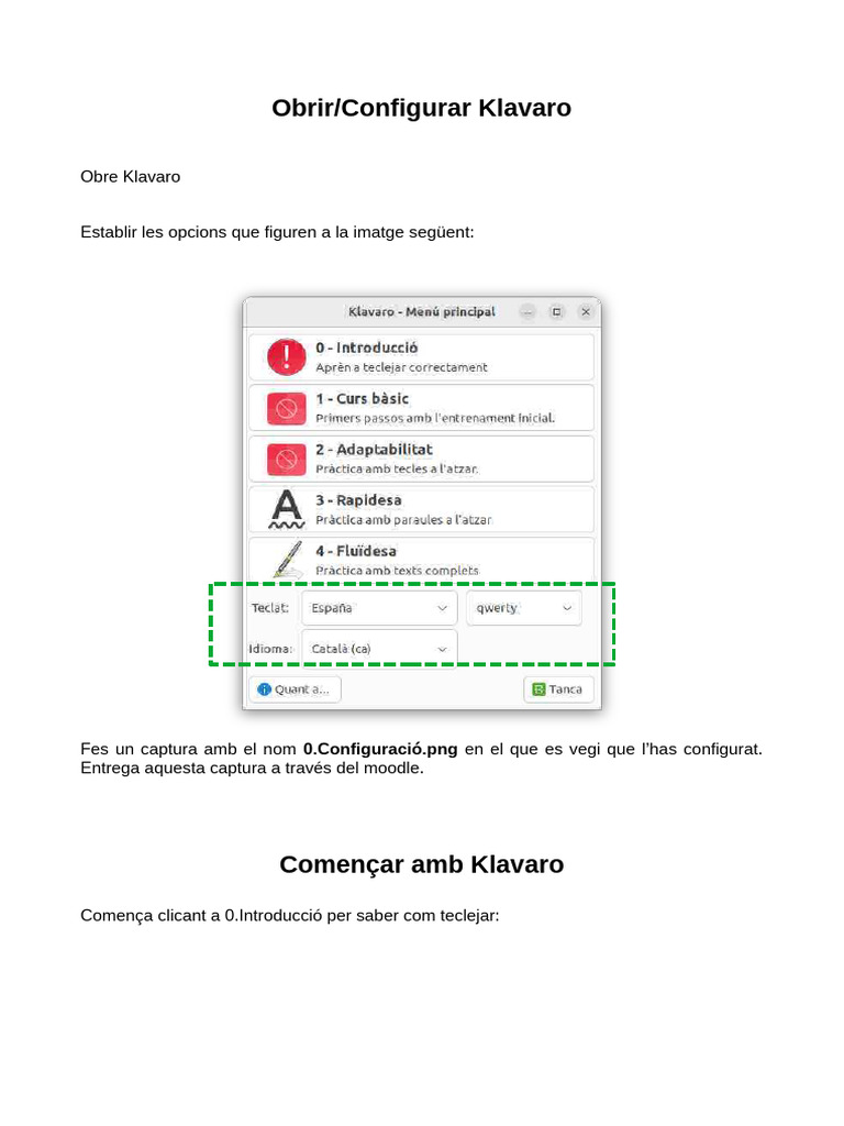 I 3.1 Començar Amb Klavaro (C) | PDF