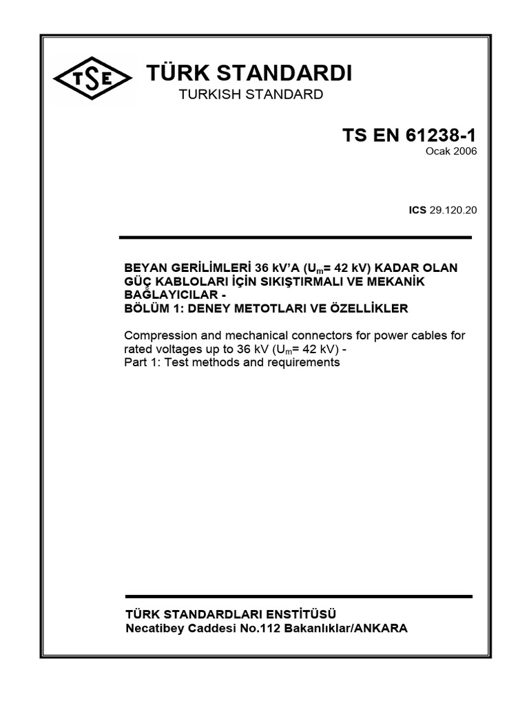TS en 61238 1 | PDF