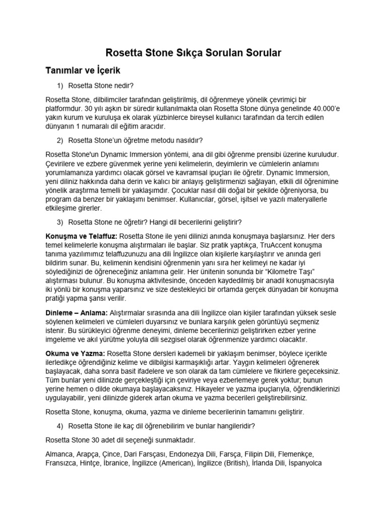 Rosetta Stone S K A Sorulan Sorular 20ABD | PDF