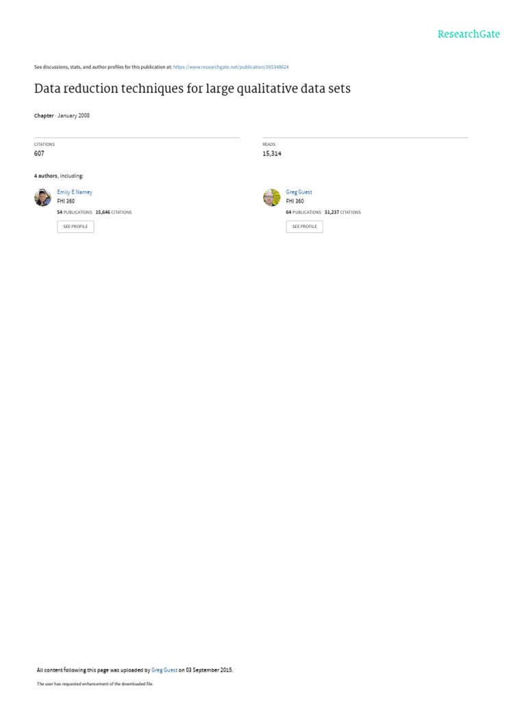 Data Reduction Techniques For Large Qualitative Da | PDF | Matrix (Mathematics) | Data
